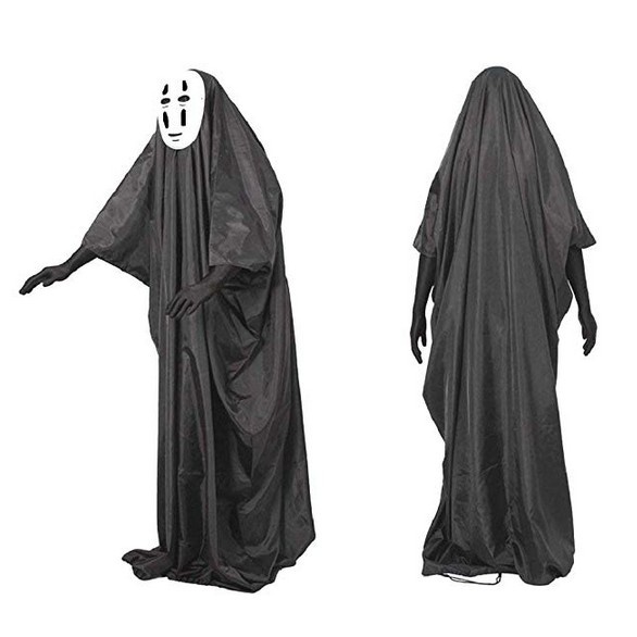 Spirited Away No Face Kaonashi Costume Set Black Halloween Cosplay ...