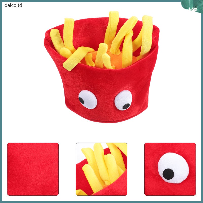 📦 French Fries Hat Wacky Fry Hamburger Costume Shape Party Funny Hats ...