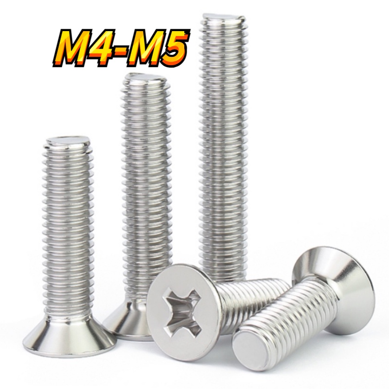 [XJK] Sus304 Stainless Steel Flat Head Screw Countersunk Head Screw ...