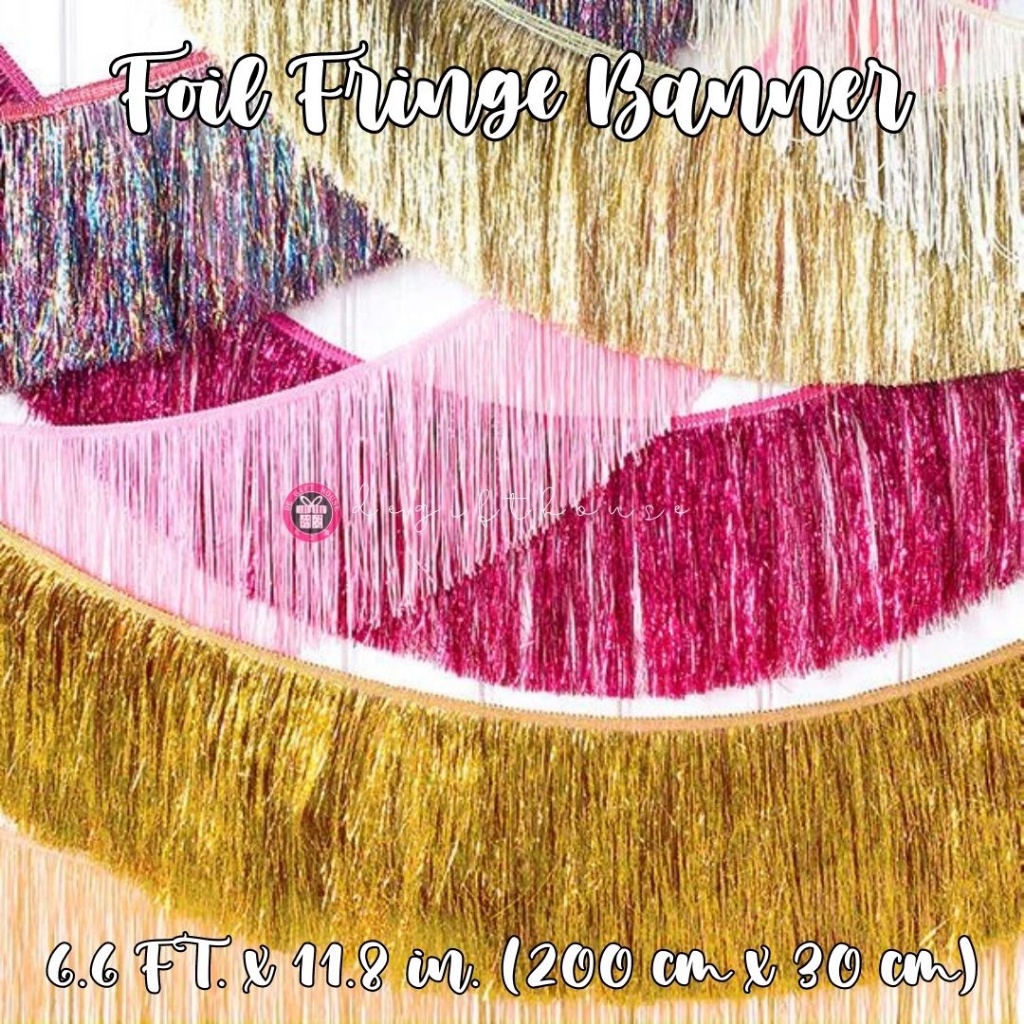 Rain Foil Fringe Banner Backdrop Cute Wedding Birthday Party Curtain ...