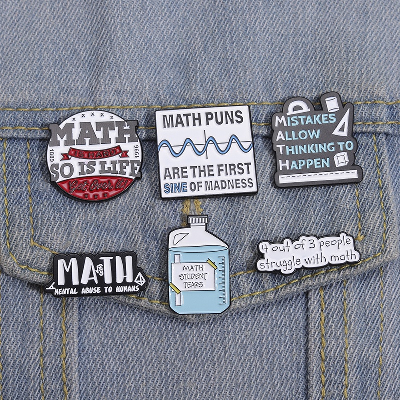 Cute Quotes Banner Enamel Pins Cartoon Colorful Slogan Brooches Badges ...