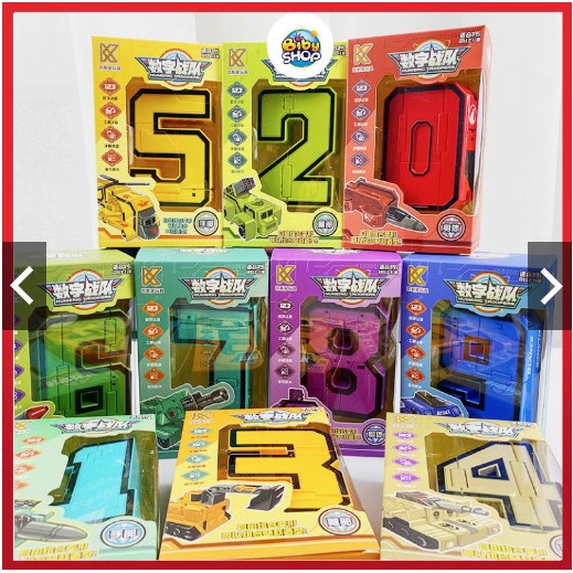 Transformation Robot toy assembled with transforming numbers from 0-9 ...