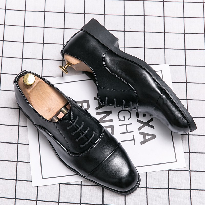 High quality men's leather shoes large size 45 46 47 48 Oxford wedding ...