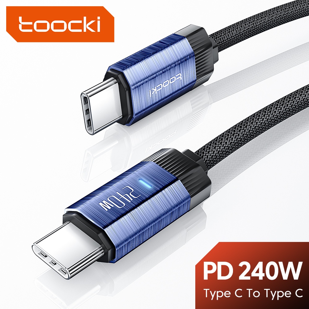 Toocki 240W C-C PD Cable Fast Charging 100W 60W Type C To Type C Data ...