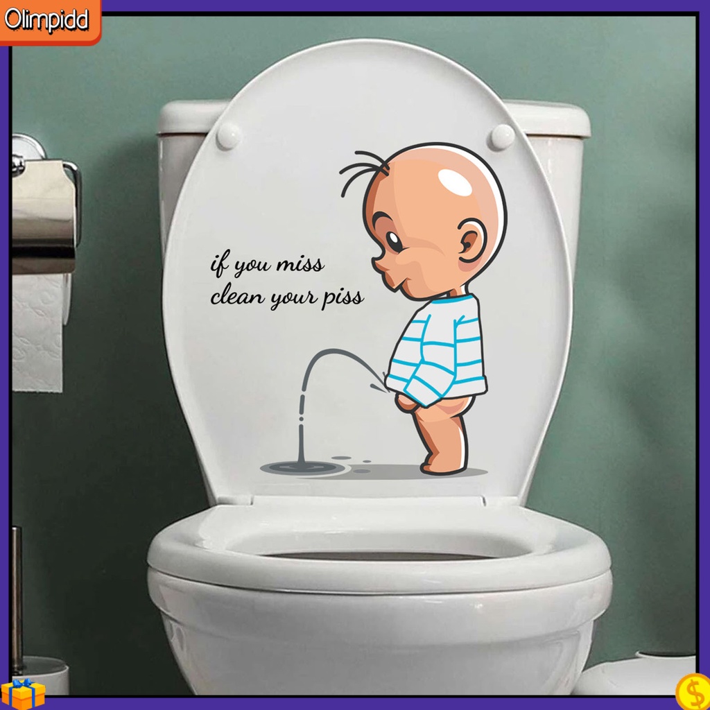 (olimpidd) Eco-friendly Toilet Sticker Household Supplies Children Pee ...
