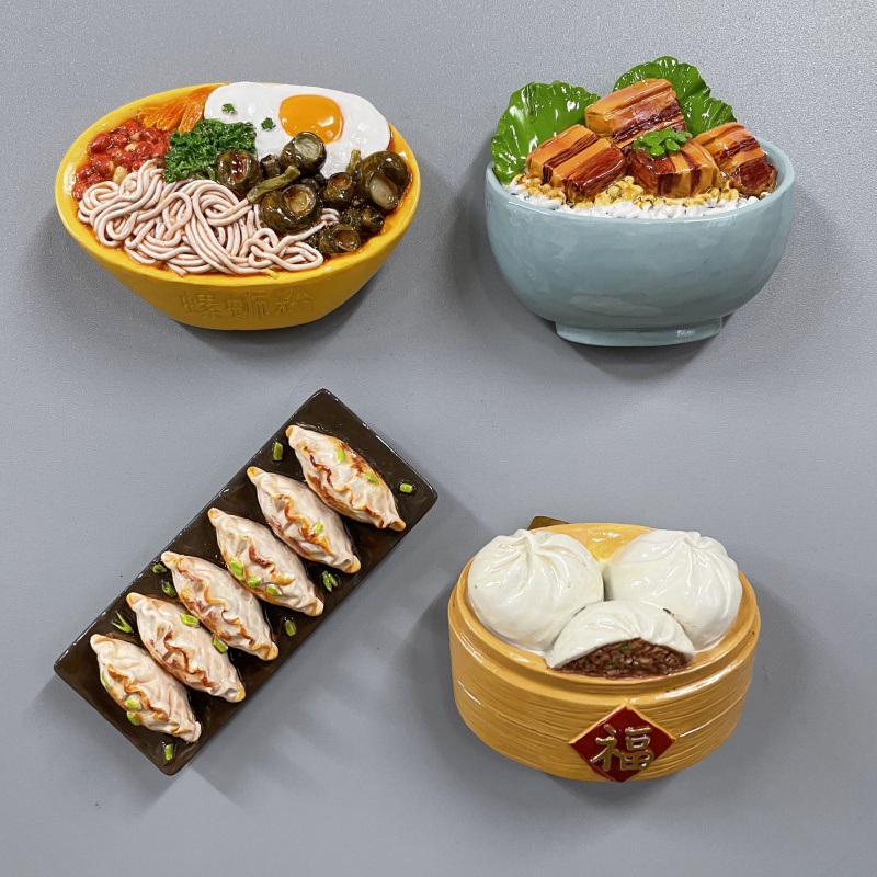 Refrigerator Magnet resin hot sale Chinese food hot sale food game City ...