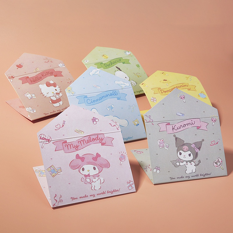 Sanrio Series Cards Niche Cute ins Greeting Cards Envelopes High-value ...
