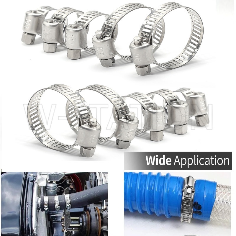 Stainless Steel Universal Tubing Water Pipe Holder Hose Clip ...