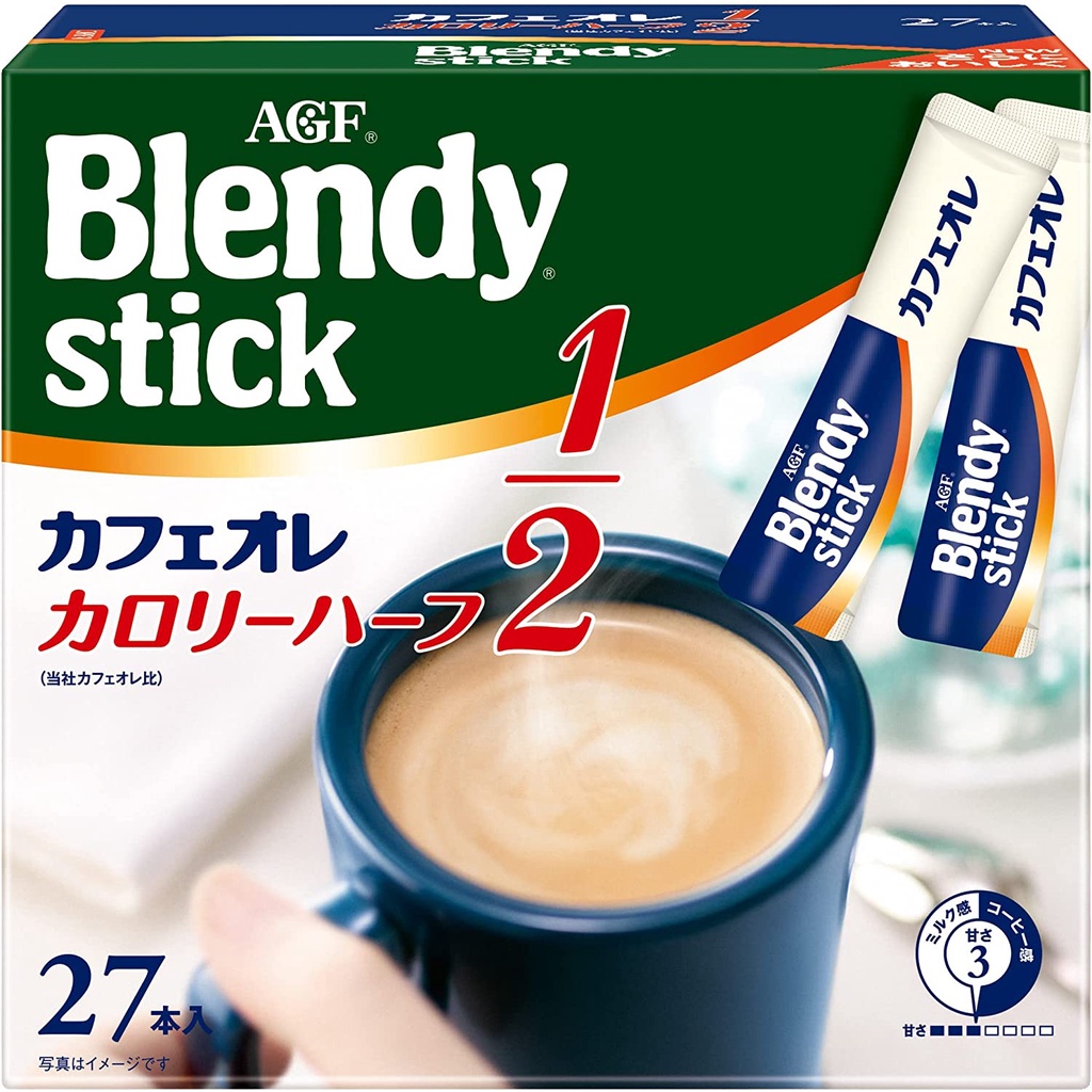 Blendy AGF Blendy Blendy Stick Cafe au Lait Calorie Half 27 pcs Instant ...