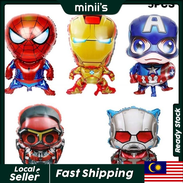 5pcs Superhero Avenger Balloons Birthday Party Decorations Supplies For ...