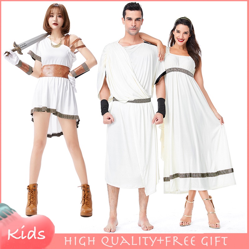 Ancient Greek Mythology Olympus Zeus Hera Roman Warrior White Dress For ...