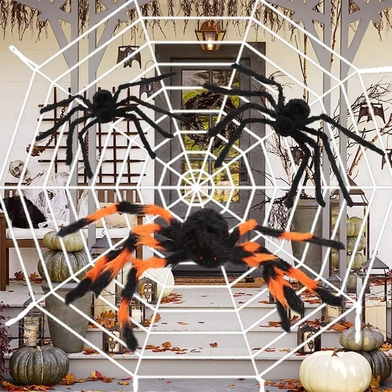 Outdoor Giant Spider Web Decoration Props/ 30cm/75cm/125cm Oversized ...