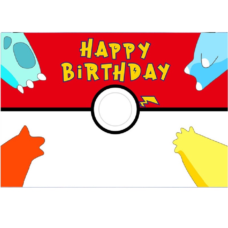 125x80cm Pokemon Go pokeball Theme Photo Backdrop Vinyl Cloth ...