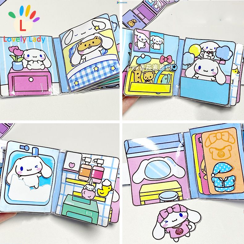 Origami Sanrio Quiet Book Kuromi Cinnamoroll Girl Dress Up Doudou ...