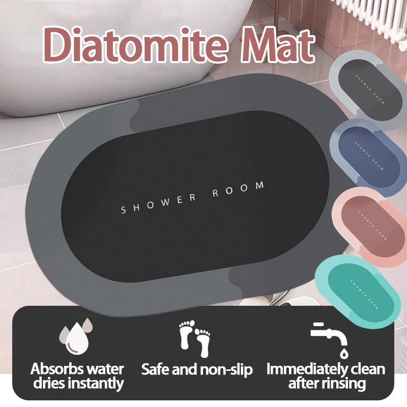 Diatomite Mat Japan Fast Drying Floor Toilet Mat Non Slip Anti-Slip For ...
