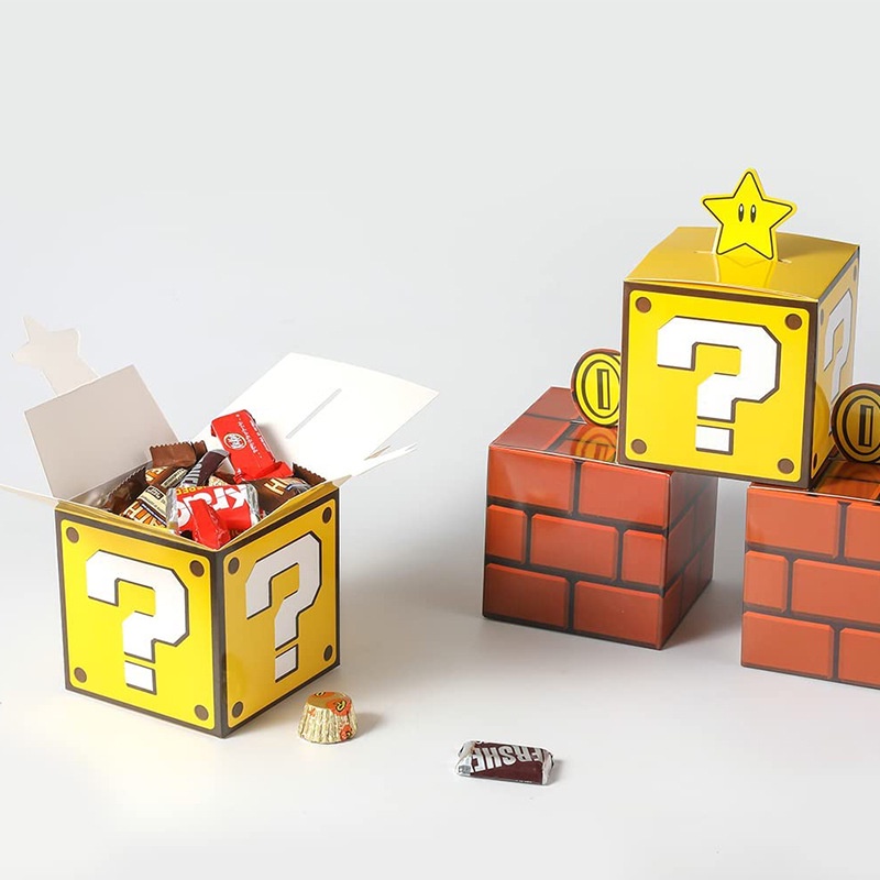 Super Mario Bros Gift Box bag Cartoon Props Brick Box Anime Toy ...