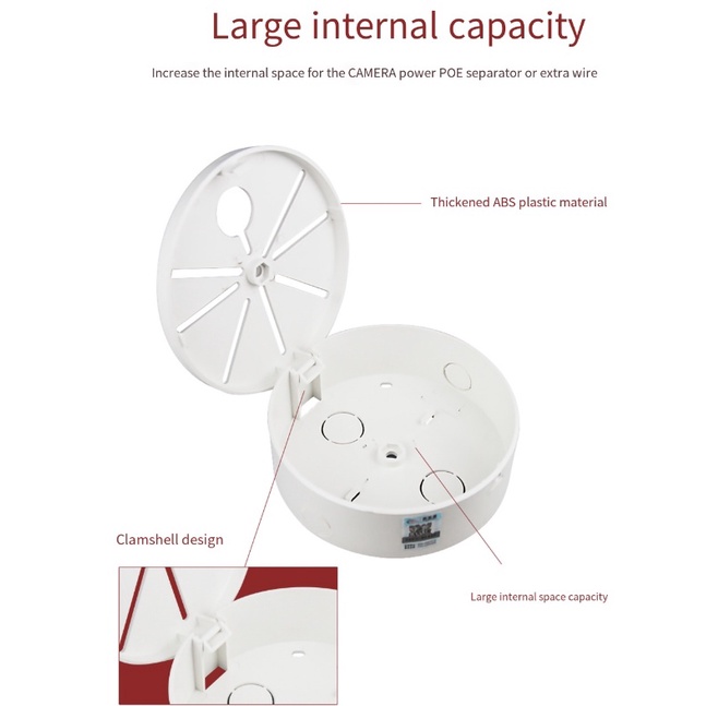BuyerPick CCTV Circle Holder Hidden Cable Base Box Dome Ceiling ...