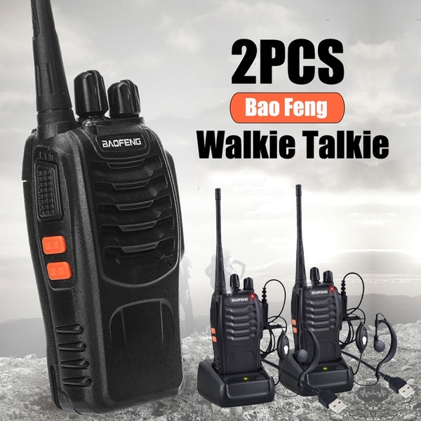 2Pcs Baofeng BF-888s Walkie Talkies UHF FRS/GMRS Two-Way Radio ...