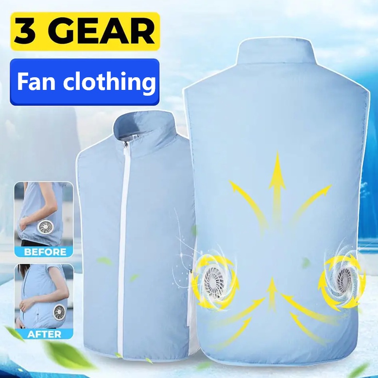 2023 New Cool Vest Cooling Fan Jacket Air Conditioned Clothes for Men ...
