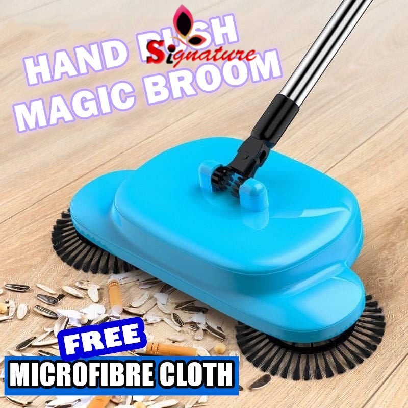 3 in1 Automatic Smart Hand Push Magic Spin Broom Bin Sweeper Mop ...