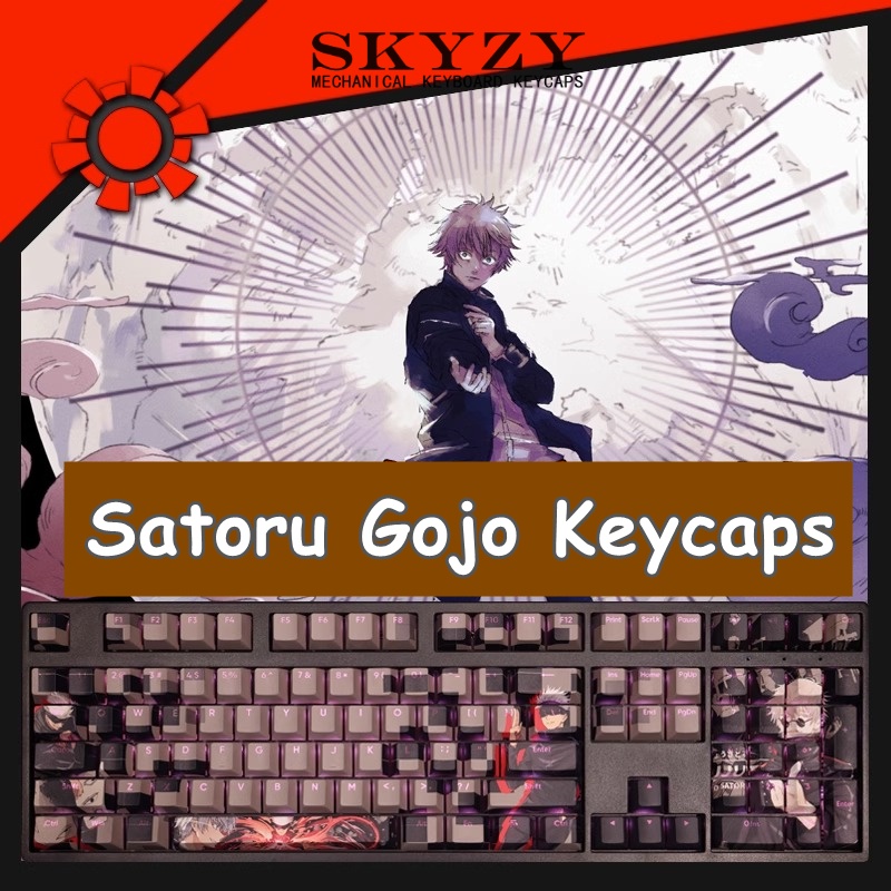 Satoru Gojo Keycaps Cherry Profile Jujutsu Kaisen PBT Dye Sub ...