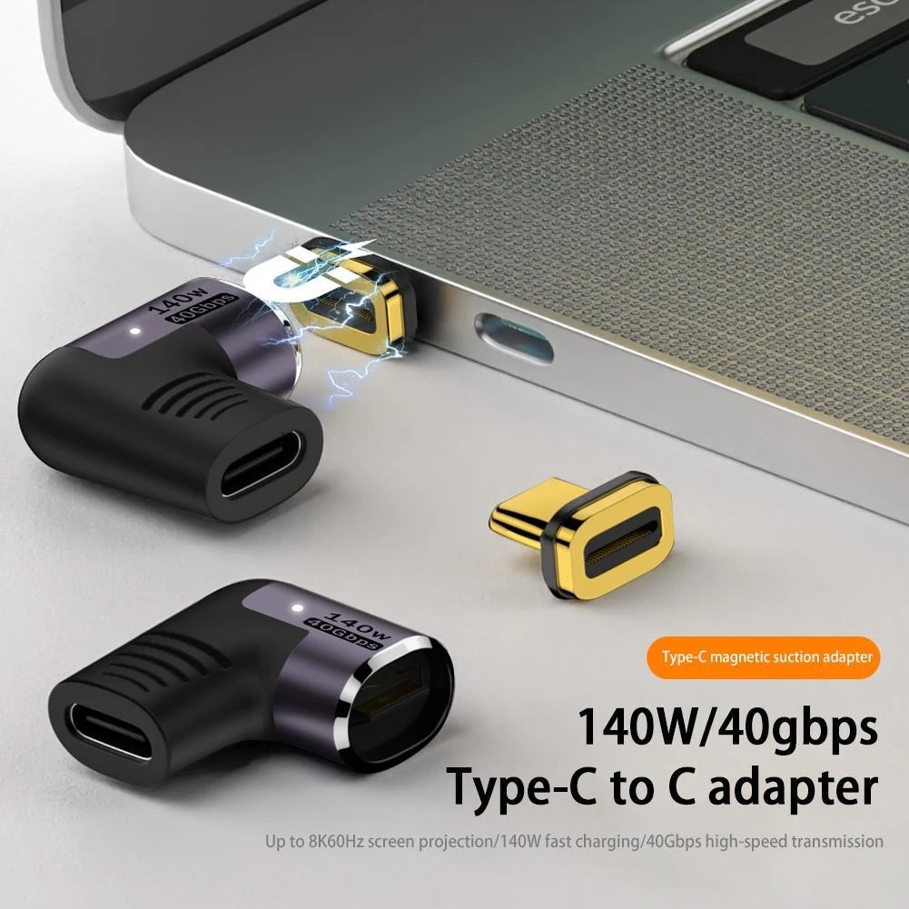 140W USB4.0 Magnetic Adapter USB C to Type C 40Gbps Fast Charging ...