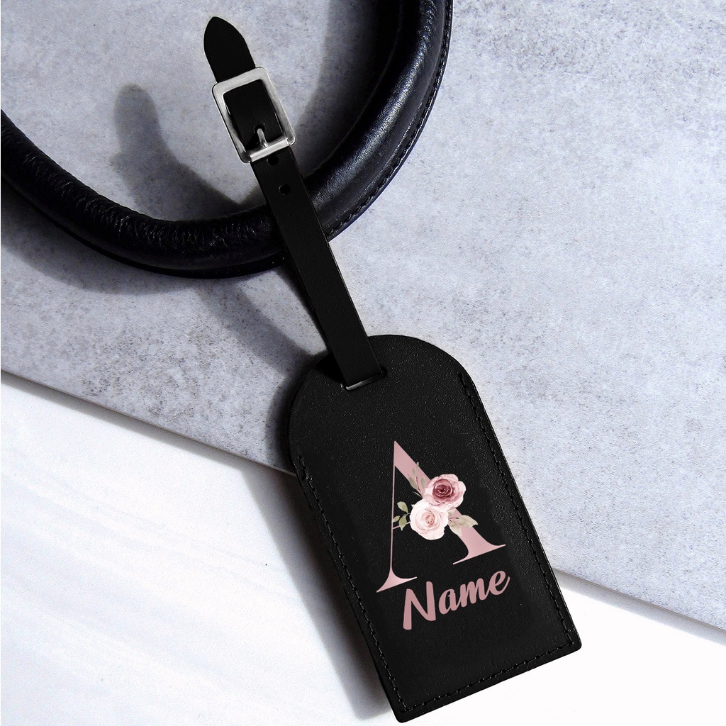Personalised Custom Initial with Name Printed Saying Leather Luggage ...