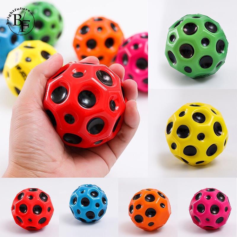 High Resilience Hole Ball Soft Bouncy Ball Anti-fall Moon Shape Porous ...