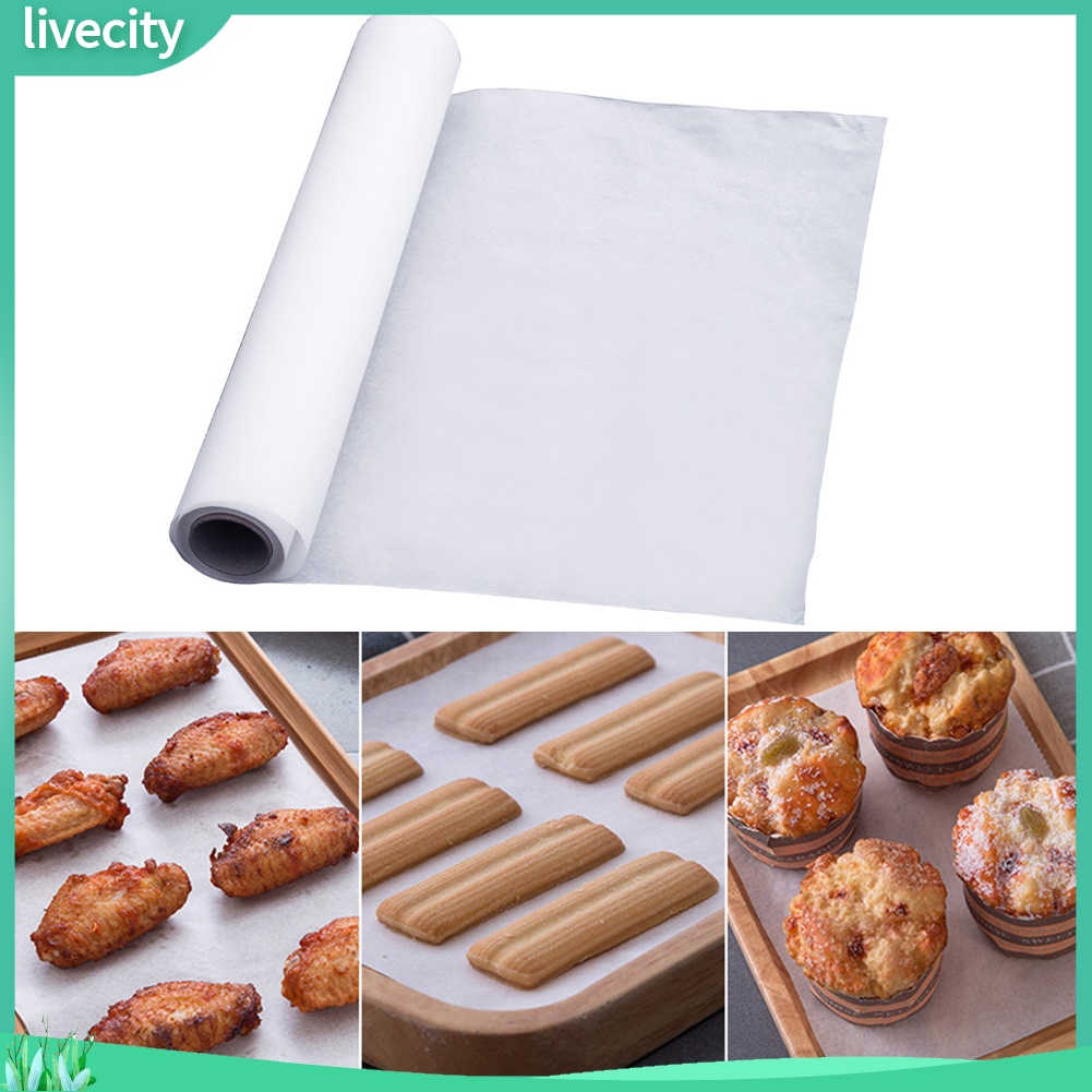 {livecity} 5/10/20/35m Kitchen Greaseproof Non-stick Oven Liner BBQ ...