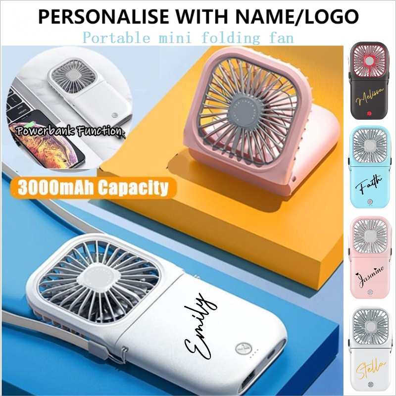 Personalized Portable Mini Fan With Name | Folable fan | Handheld USB ...