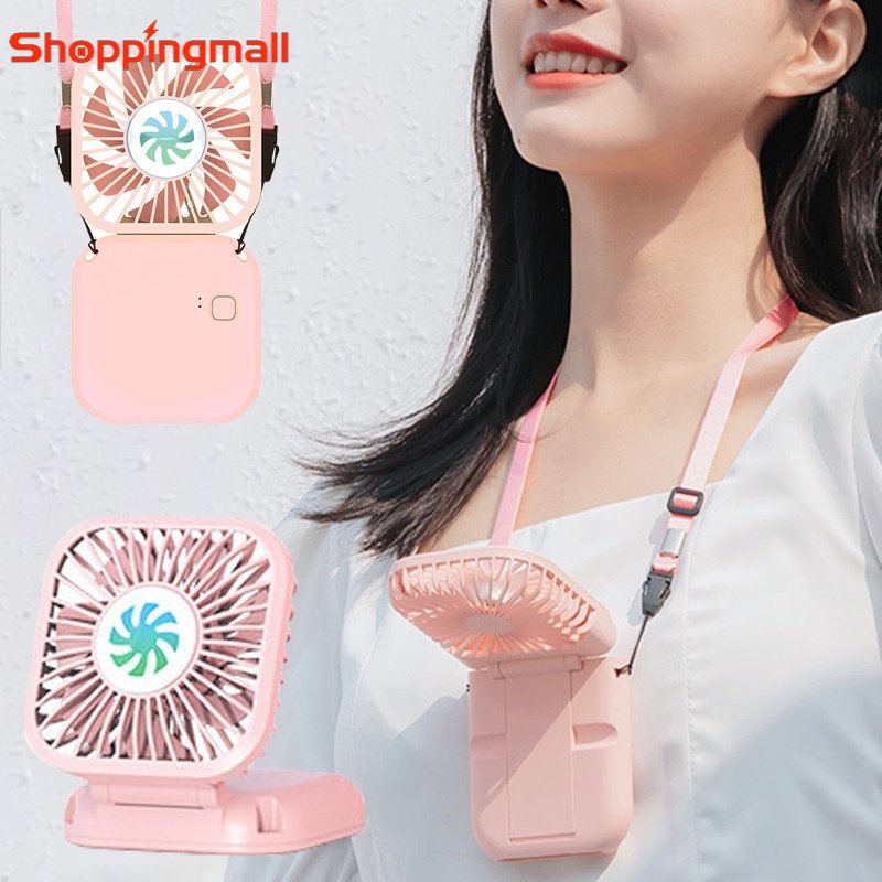 Creative Outdoor Travel Electric Small Foldable Hanging Neck Fan ...