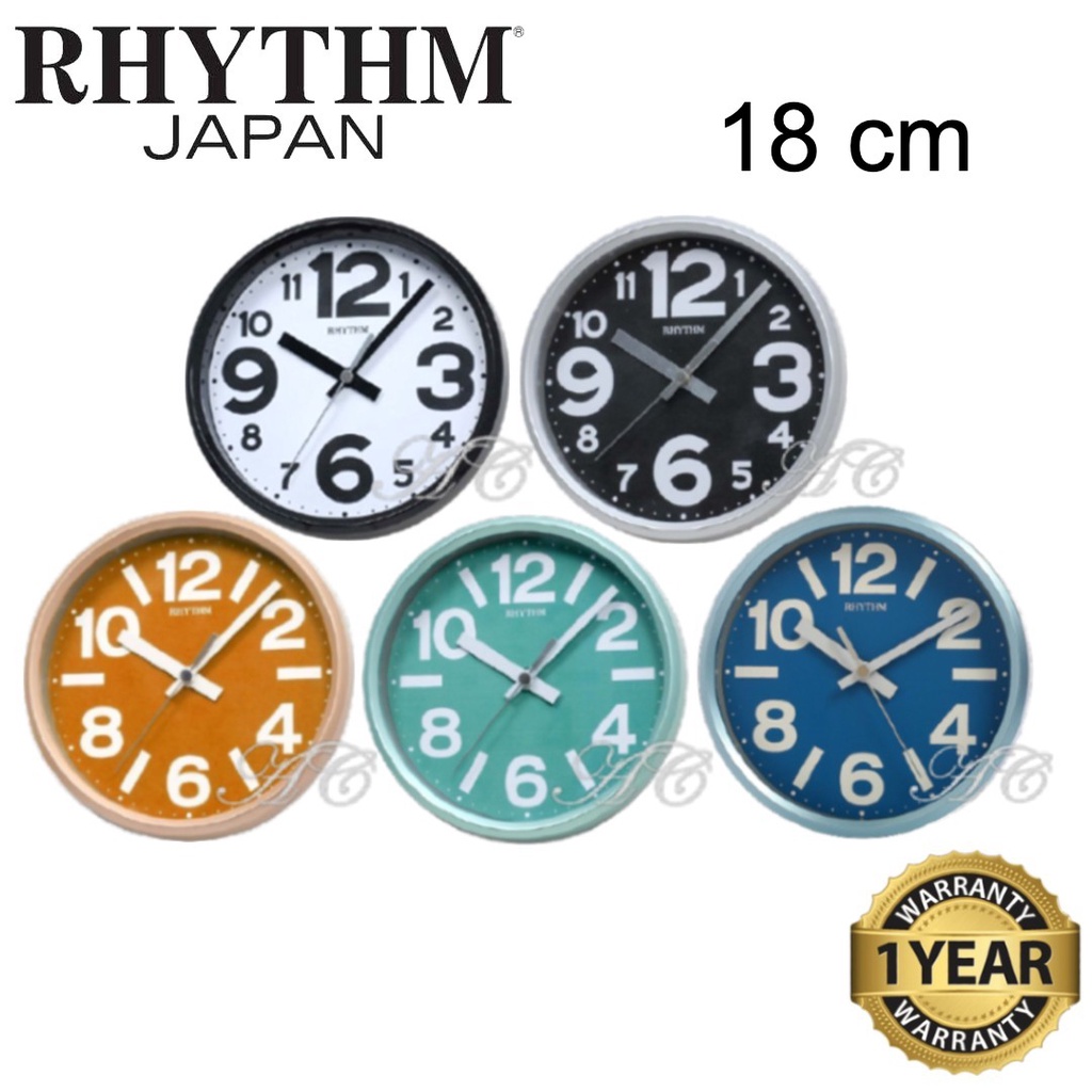 RHYTHM Silent Small Analogue Wall Table Desk Clock (Jam Dinding Meja ...