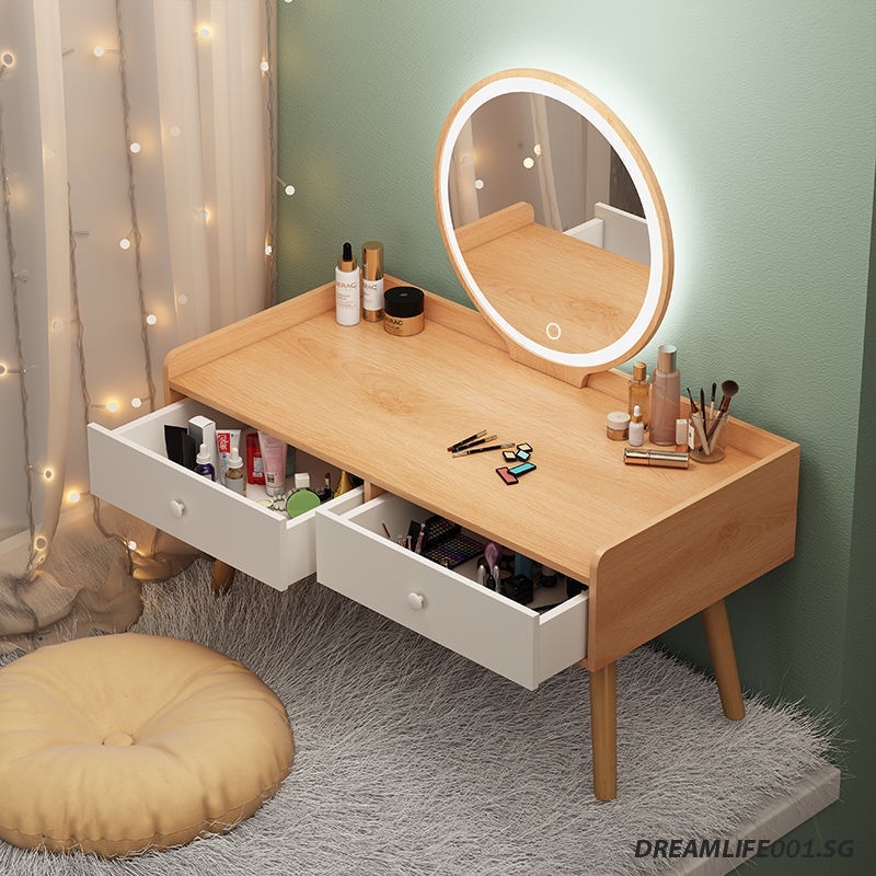 Bay Window Dressing Table Bedroom Small Sitting Makeup Table Net Red ...