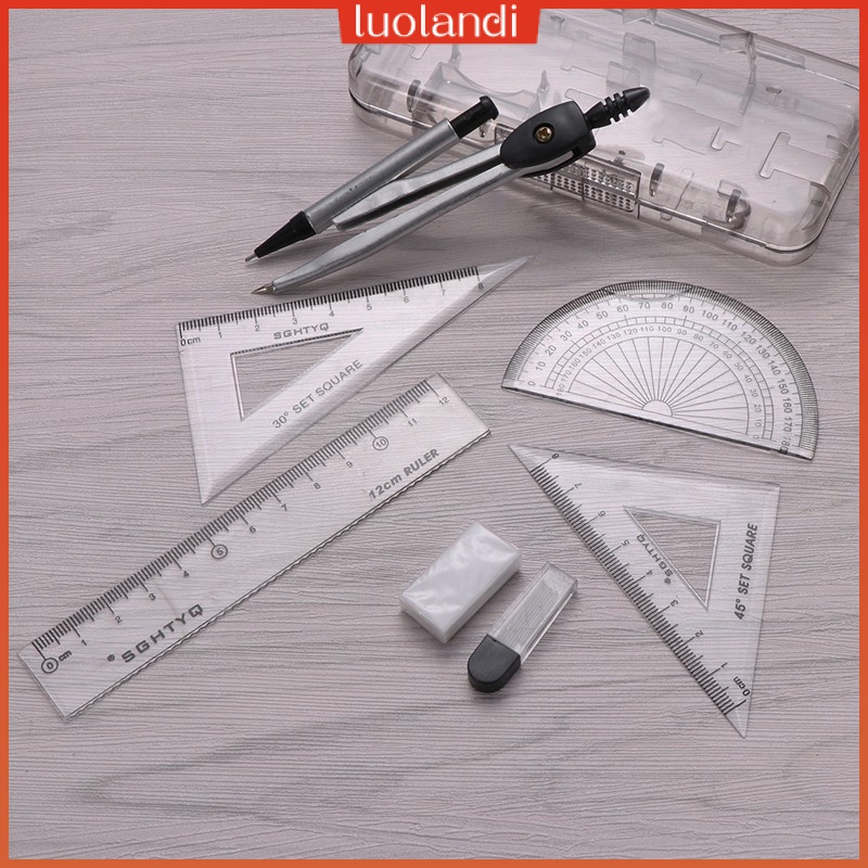 1 Pc Compasses Set Geometry Drawing Tool with Protractor Divider Ruler ...