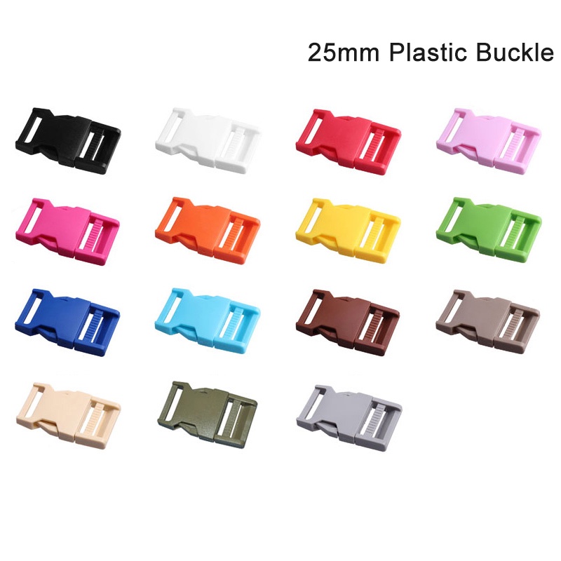 25mm Plastic Buckle Paracord Buckle Safety Side Release Black clips For ...