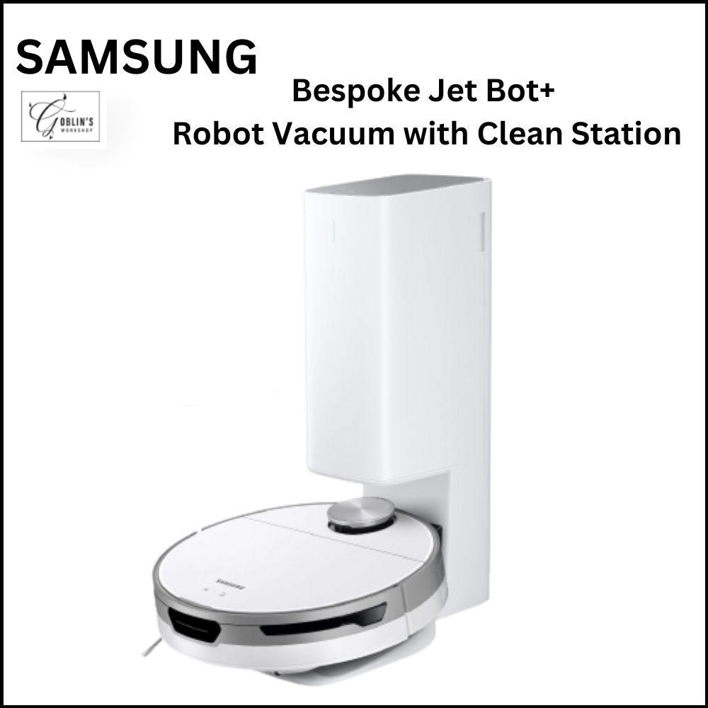 SAMSUNG Bespoke Jet Bot+ Robot Vacuum with Clean Station VR30T85513W/SP ...