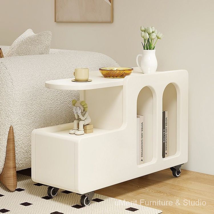 Mobile Coffee Table Nordic Simple Trolley Cream Style Sofa Side Table ...