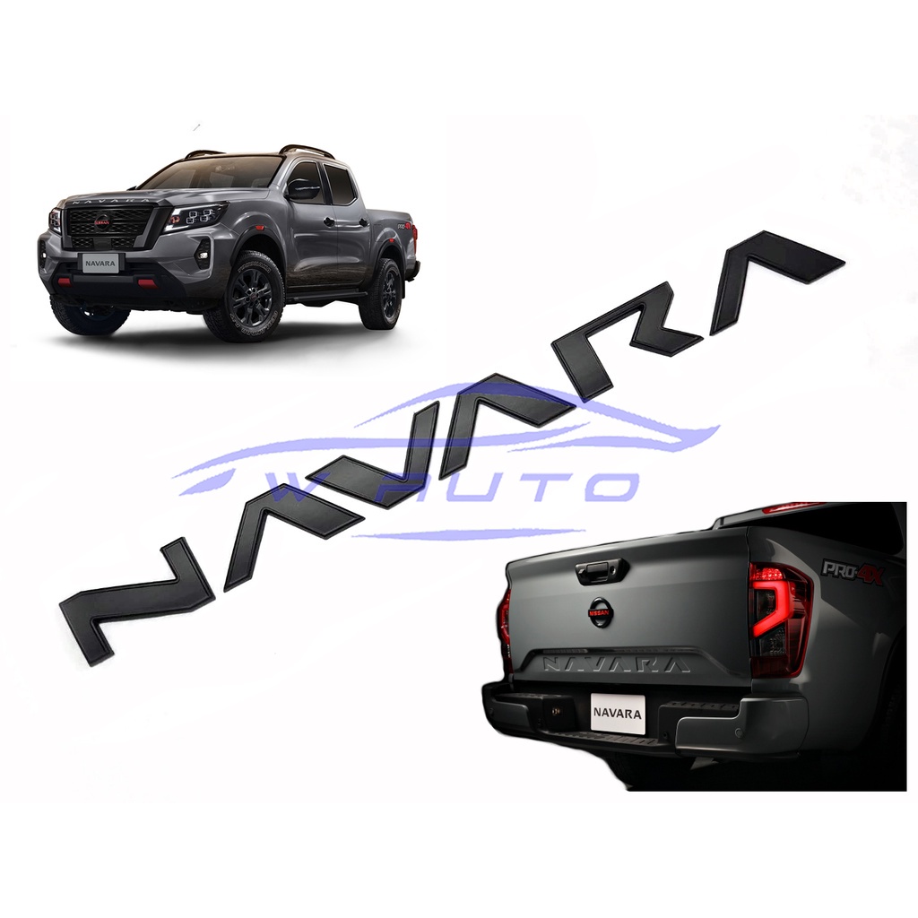 (1 Set) Black End Cap Logo NAVARA STICKER NISSAN PRO-4X 2021-2024 Label ...