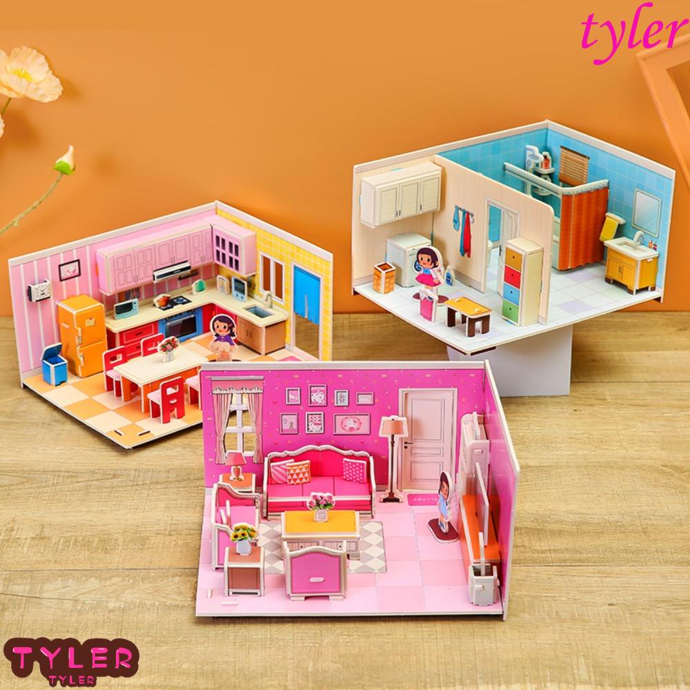 TYLER 3D Paper Puzzle Room, Educational DIY, Personalities Bathroom ...