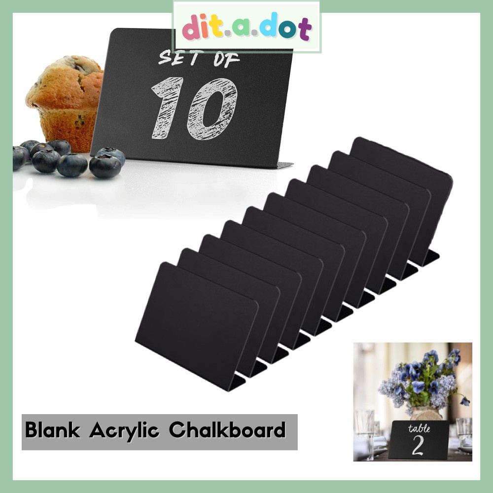 [SG] DitaDot 10pcs Mini Acrylic Blackboard Chalkboard Easel - Buffet ...