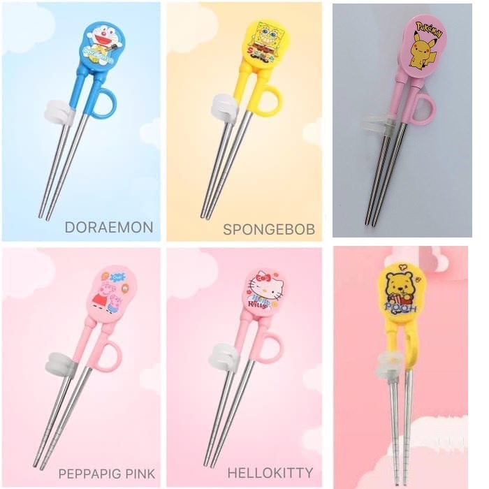 Children's Learning Chopsticks Doraemon Hello Kitty Characters ...