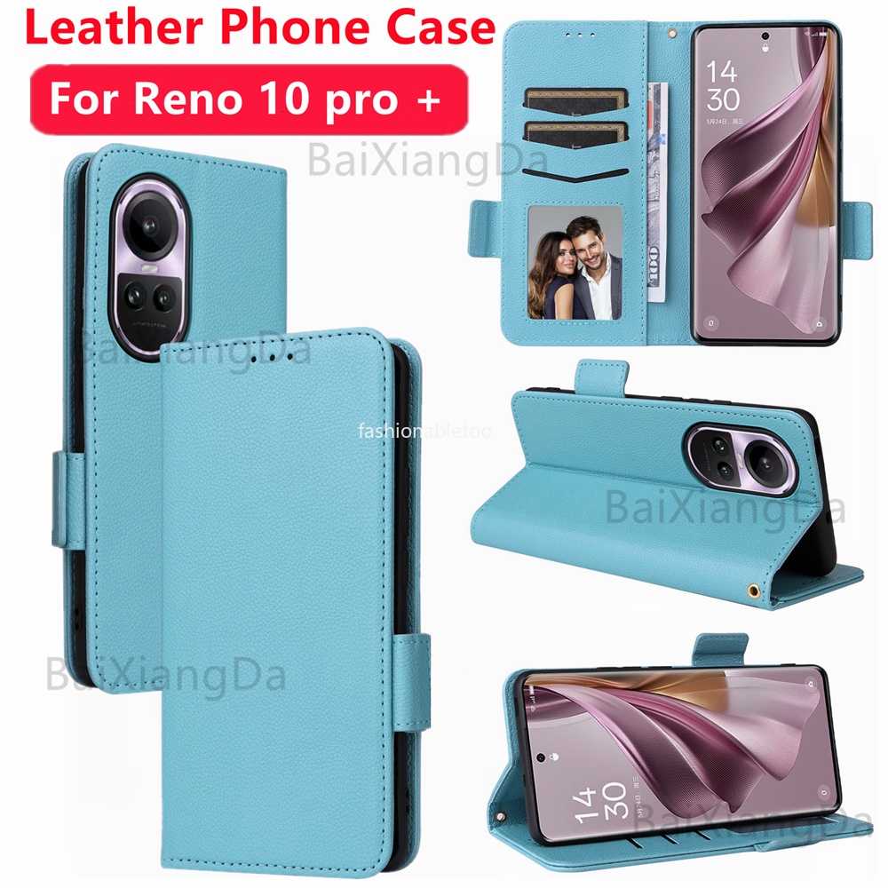Flip Leather Phone Case For Oppo Reno 10 11 pro plus 10proplus 10pro ...