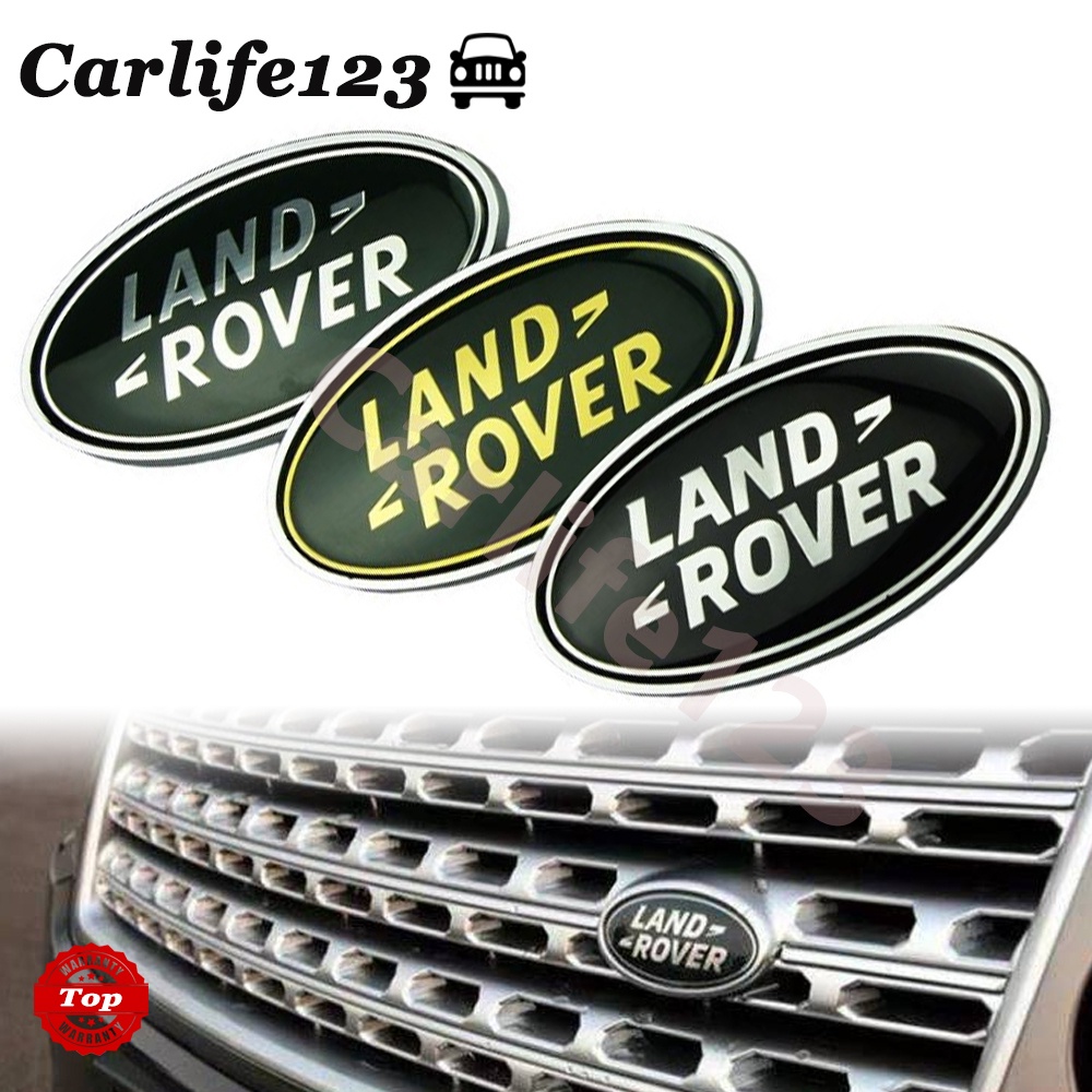 Land Rover Logo Emblem Car Front Bumper Grille Badge & Rear Trunk ...