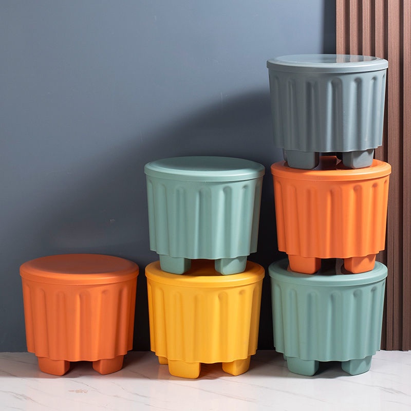 YOULITE High Appearance Multifunctional Thickened Storage Stool With A ...