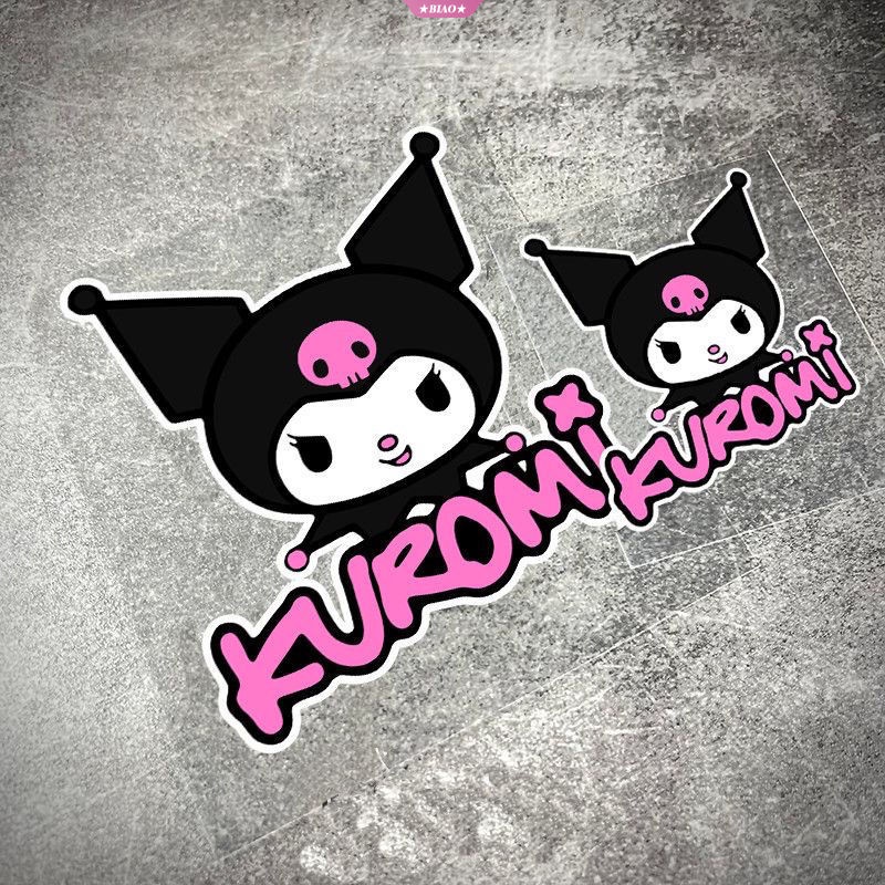 Kawaii Sanrioed Car Sticker Cartoon Cute Anime Series Kuromi Cartoon ...