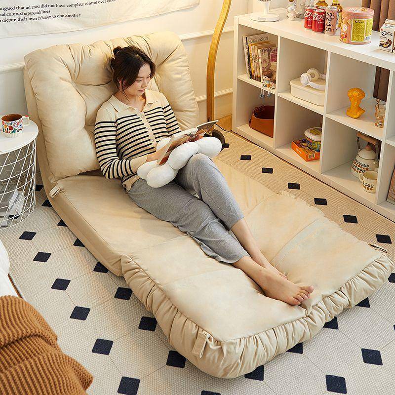 Lazy person sofa can lie down and sleep on the bed, with backrest mesh ...