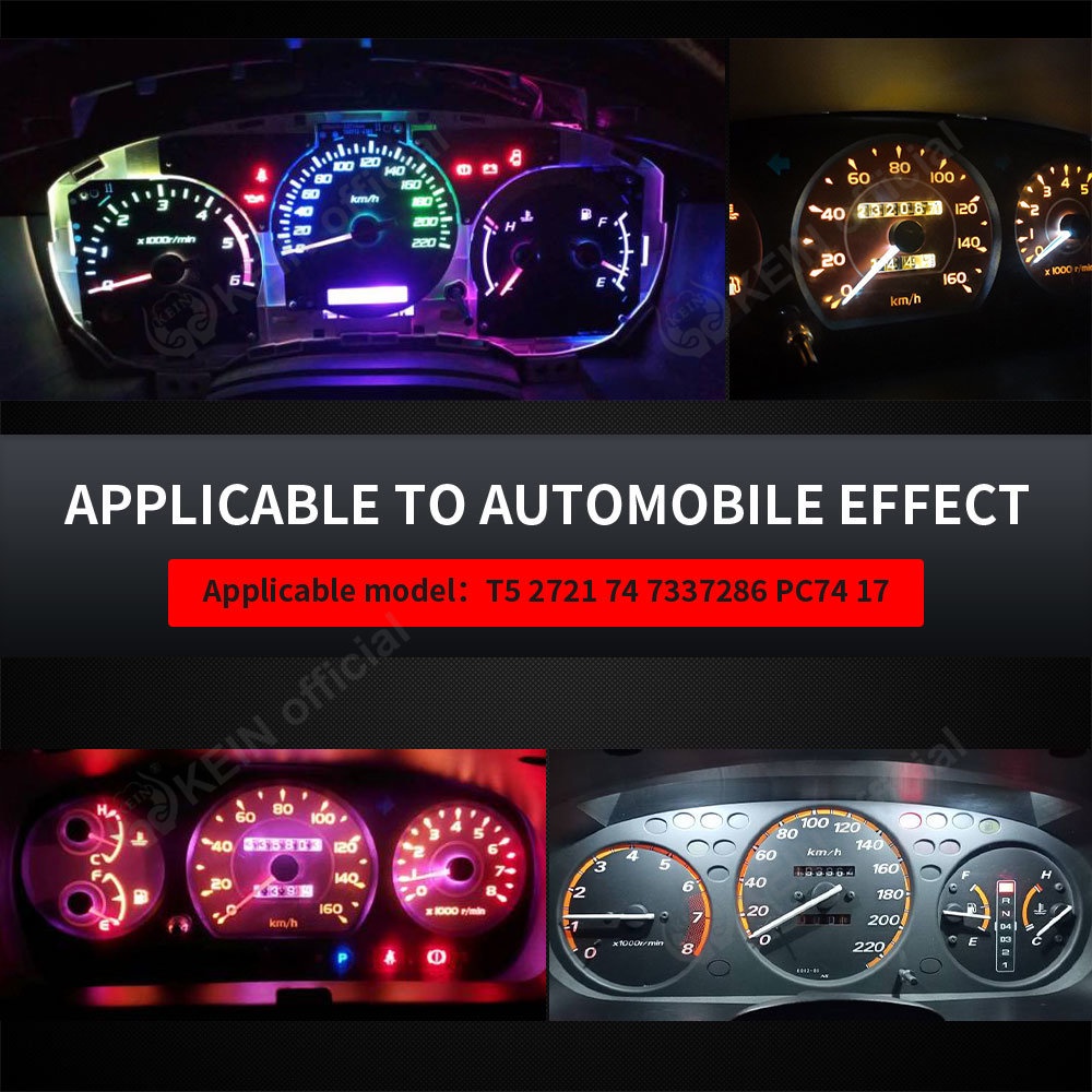 KEIN 5PCS T5 Led Bulb W3W 3030 with Projector Dashboard Led Interior ... KEIN 5PCS T5 Led Bulb W3W 3030 with Projector Dashboard Led Interior ...