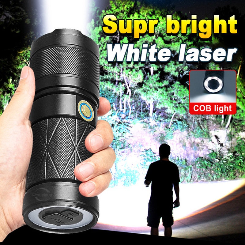 LED Powerful Flashlight Rechargeable Tactical Flashlights Zoom Long ...