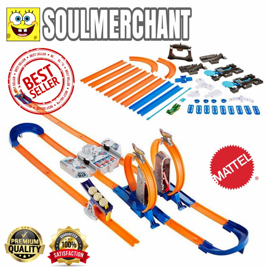 Hot Wheels Track Builder System 60 cm Curve Ramp Jump Set Original ...