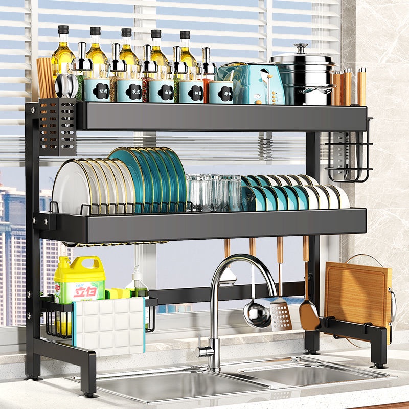 Kitchen Sink Storage Shelf Countertop Dish Storage Rack Multi ...